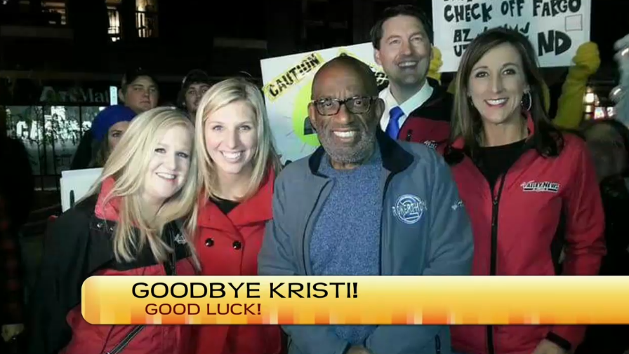 Goodbye and good luck Kristi!