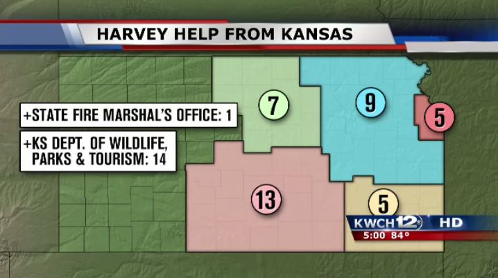 Kansas first responders working to evacuate Houston residents