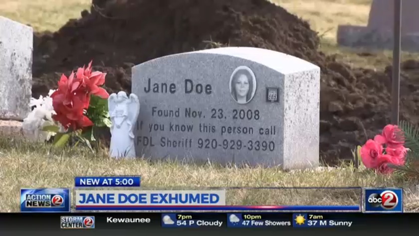 Jane Doe exhumed in Fond du Lac County