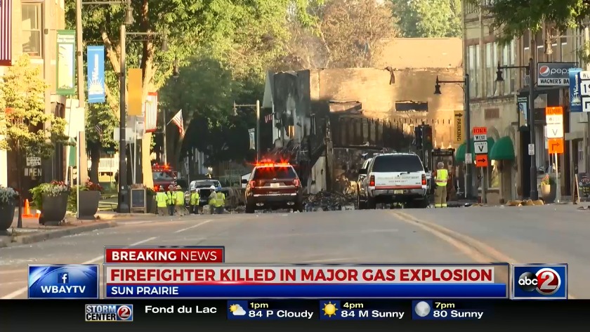 Wife says firefighter killed in explosion was "best husband"