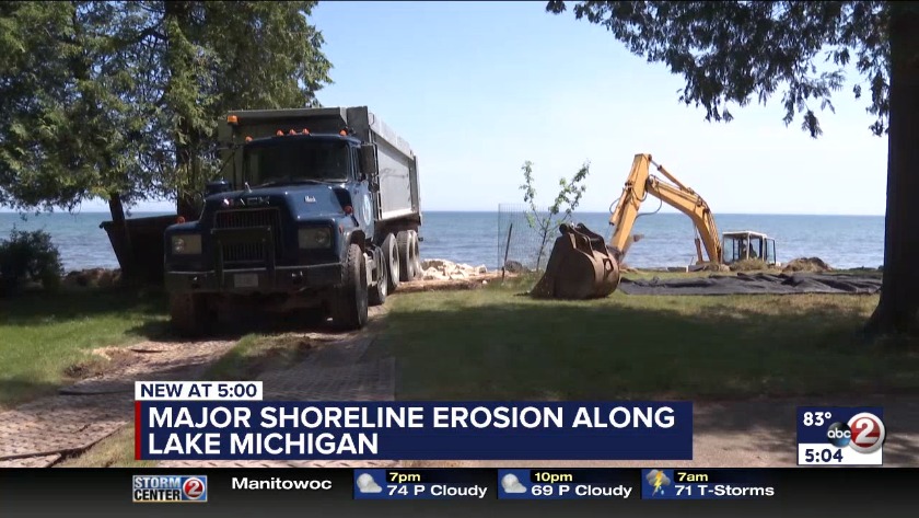 High waters along Lake Michigan causing erosion issues for homeowners