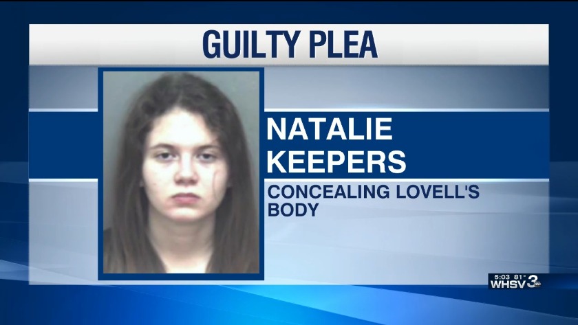 Natalie Keepers pleads guilty to concealing murdered teen's body Natalie Keepers pleads guilty to concealing murdered teen's body