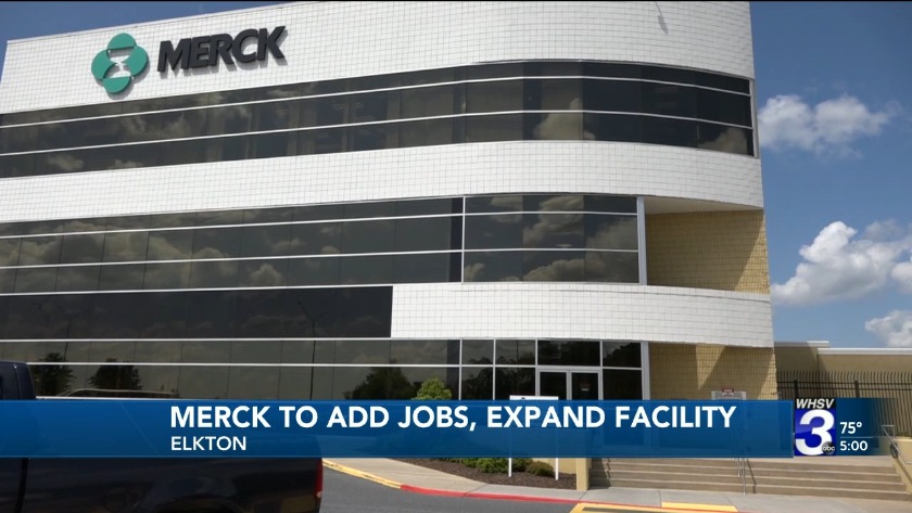 Merck to add 100 jobs, expand Elkton plant