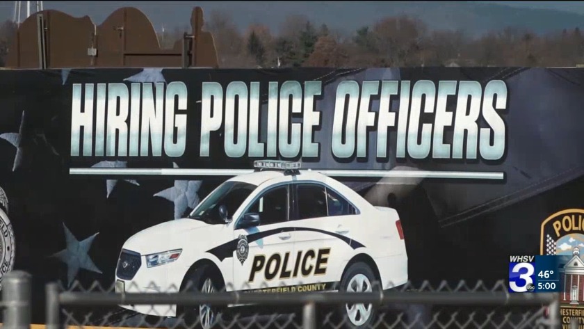 Chesterfield Police using local billboard along I-81 to recruit officers