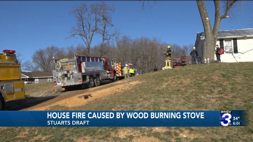 Minor damage to Stuarts Draft home after fire that began with wood stove