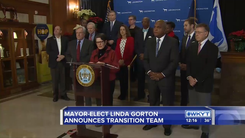 Lexington Mayor-Elect Linda Gorton announces transition team
