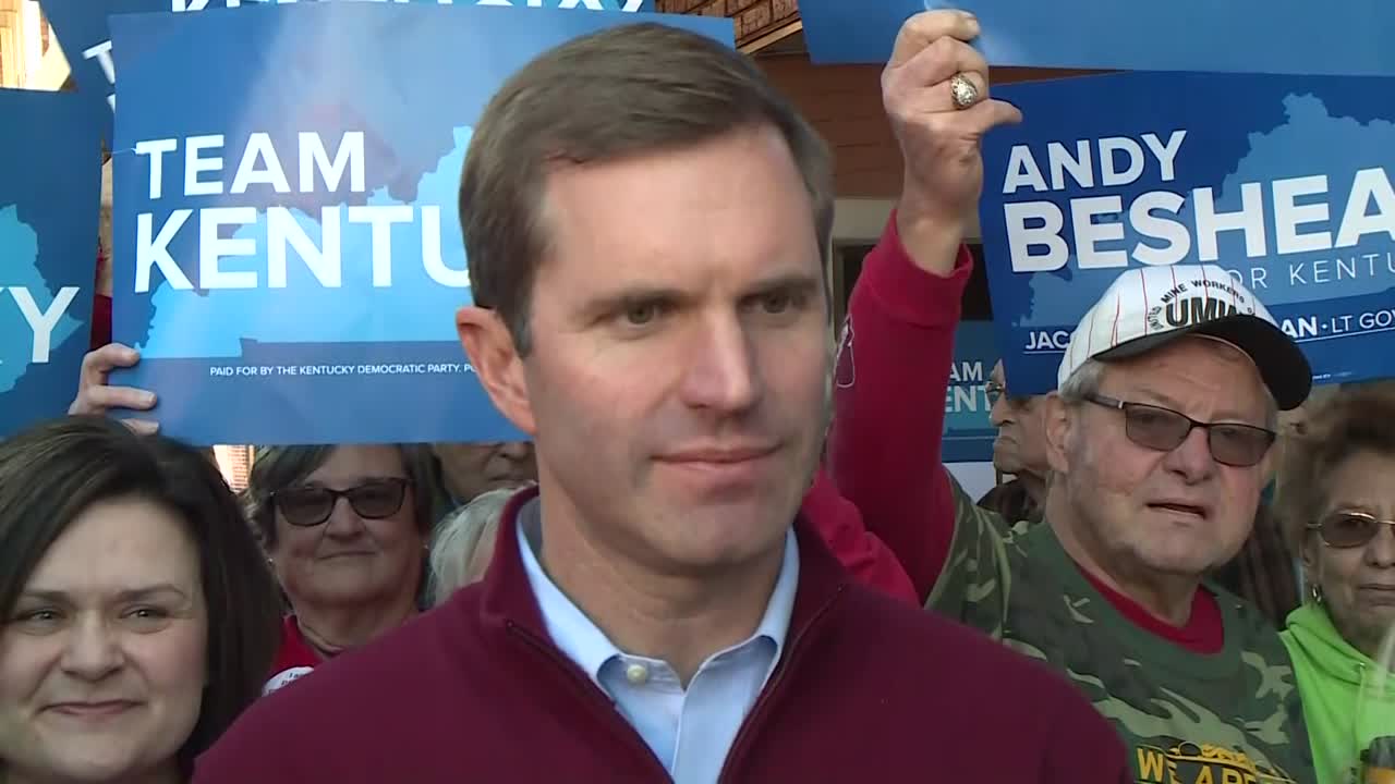 Andy Beshear makes several campaign stops on the eve of election day