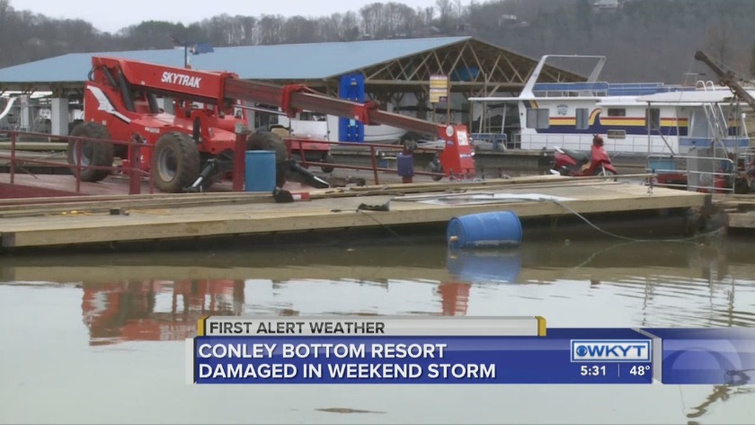 Lake Cumberland marina damaged in weekend storms