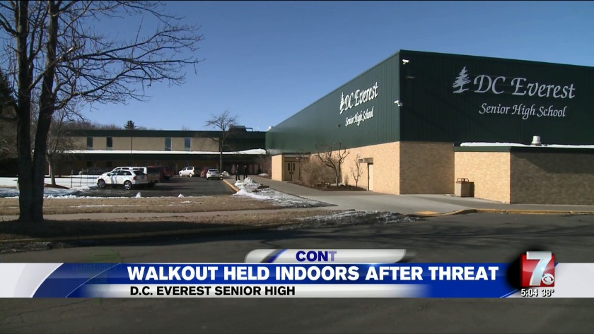 Unsubstantiated threat keeps planned D.C. Everest student walkout indoors