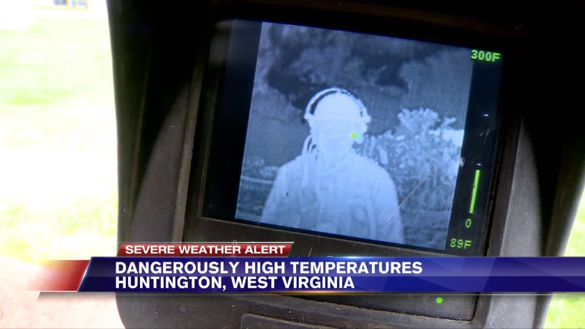 Thermal imaging camera shows how heat affects body temperature